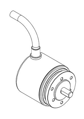 Incremental encoders Ø40 mm, with solid shaft Ø6 mm - 3D CAD ...
