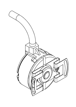 Incremental encoders Ø40 mm, with through shaft Ø6 mm - 3D CAD ...