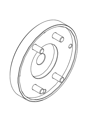 XCC RB2 substitution interface collar for encoders Ø90 - 3D CAD ...