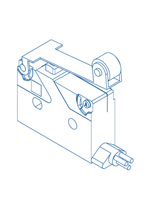 miniature limit switch roller lever cable length 0.5 m - 3D CAD ...