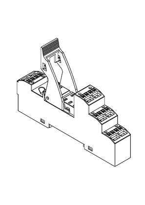 RXZ push-in socket with clamp, separate contact, for RXM2/RXM4 relays ...