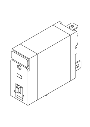 Standard cover relay with lockable test button and LED, 10A VAC/VDC 1CO ...