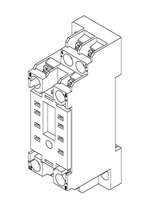 socket RXZ - mixed contact - 7 A - 250 V - screw clamp - for relay RXM2.. - 3D CAD | Schneider ...