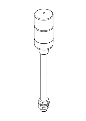 Tower Light - RG - 24V - LED - Direct tube mounting - 3D CAD Diagramas ...