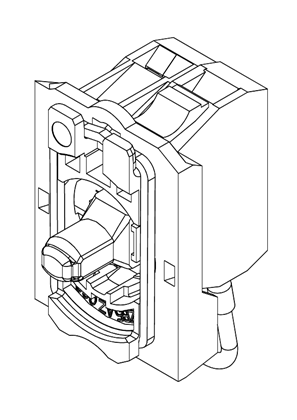 TEST FONCTION PILOT LIGHT BODY WITH INTEGRAL LED SCREW CLAMP - 3D CAD ...