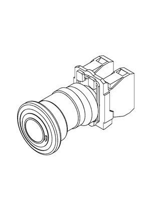 red Ø40 Emergency stop - 3D CAD | Schneider Electric