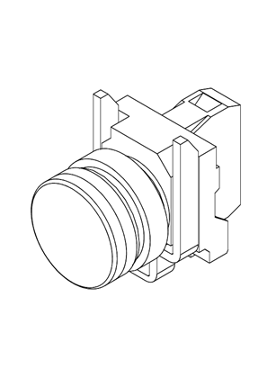 Pilot light, complete, Orange - 3D CAD | Schneider Electric