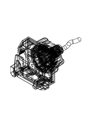 RFID reader, plastic, flat form 40x40, 13.56 Mhz, 24V DC - 3D CAD ...