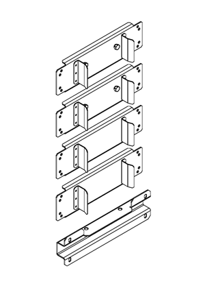 mounting kit, Altivar Process Modular, 1 standard power module in 400mm ...