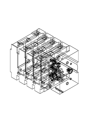 TeSys GS - Fuse disconnect switch 4 poles, front and right side ...