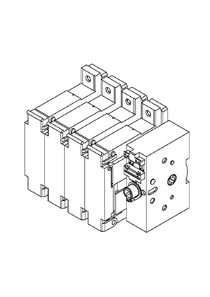 TeSys GS - Fuse disconnect switch GS2JB4, 4 poles, front and right side ...