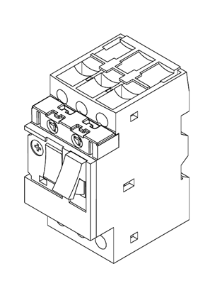 TeSys GV2 - Tesys GV2-ME thermal-magnetic motor circuit breaker - 3D ...