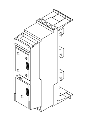 Fupact INF/ISFL/ISFT - ISFT100N fixed front connected with hook-on 60mm ...