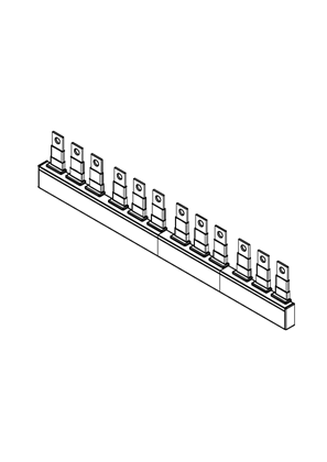 Fupact INF/ISFL/ISFT - ISFT160 FEEDING BUSBAR FOR 4 DEVICES - 3D CAD ...