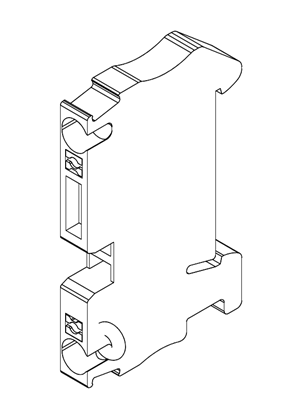 Push-in terminal, Basic Disconnect, grey, 2pts, 4mm² - 3D CAD ...