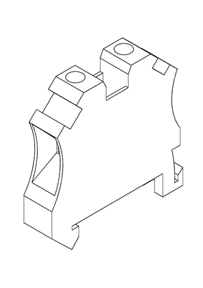 Linergy passthrough terminal block - 10mm² 57A single-level 1x1 screw ...