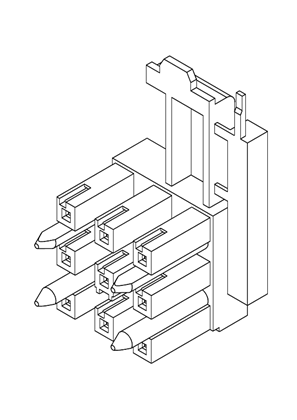 1X 9 WIRE MOVING CONNECTOR FOR BREAKER - 3D CAD Diagramas CAD ...