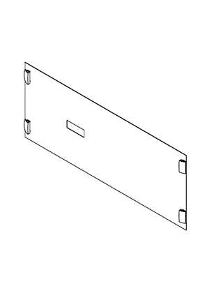 Prisma - Front plate for horizontal NSX630, fixed, with toggle, L = 750 ...