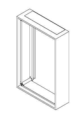 Prisma - WALL-MOUNTED ENCL.W600 18M PRISMA G IP30 - 3D CAD Diagramas ...