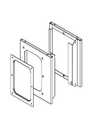 Prisma - 2 PLAIN UP/LOW PLATE W300 PRISMA G IP55 - 3D CAD | Schneider ...