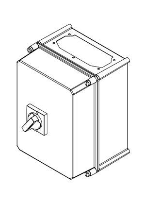 weatherproof enclosure - red handle - plastic - 270x360 mm - 3D CAD ...