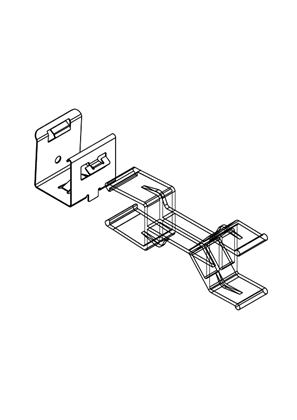 Canalis KBA - CLIP AND SPACER CABLE DUCT 25MM - 3D CAD | 슈나이더 일렉트릭