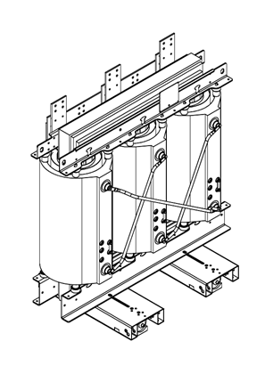 Trihal Dry Type Transfo 1500kVA - 3D CAD Diagramas CAD | Schneider Electric