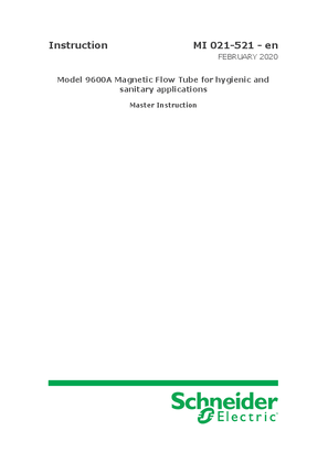 Foxboro Model 9600A Magnetic Flow Sensor for hygienic and sanitary applications Master ...