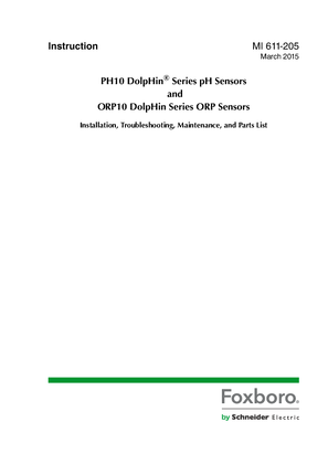 PH10 DolpHin Series pH Sensors and ORP10 DolpHin Series ORP Sensors - Installation ...