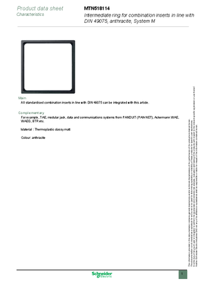 dshe_Intermediate ring for comb. inserts acc. to DIN 49075, anthracite ...