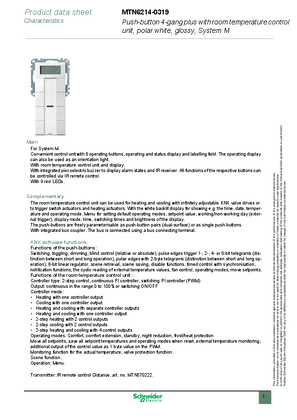 dshe_Push-button 4-gang plus with room temp. ctrl unit, polar white ...