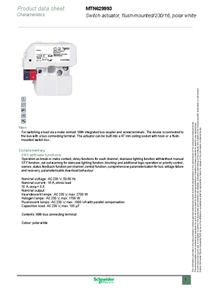 KNX Switch actuator, flush-mounted/230/16, polar white-Technical ...