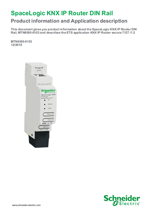 SpaceLogic KNX IP Router DIN Rail | Schneider Electric