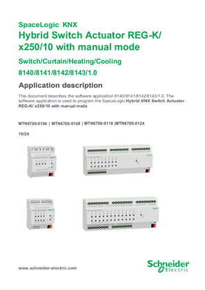 SpaceLogic KNX Hybrid Switch Actuator REG-K/x250/10 with manual mode ...