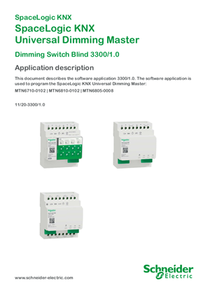 SpaceLogic KNX Universal Dimming Master - ETS Application description (EN) | Schneider Electric