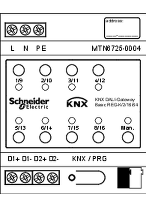 KNX MTN6725-0004 Dimension/Wiring/Symbol -2D CAD Drawing | Schneider ...