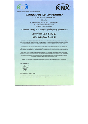 KNX Certificate Certificado | Schneider Electric