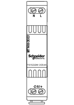 KNX MTN693003 Dimension - 2D CAD Drawing | Schneider Electric