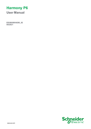 Manual do Usuário Harmony P6 | Schneider Electric