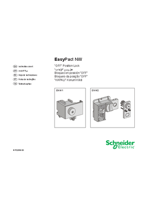 EasyPact NW-"Off" Position Lock-Instruction Sheet | Schneider Electric