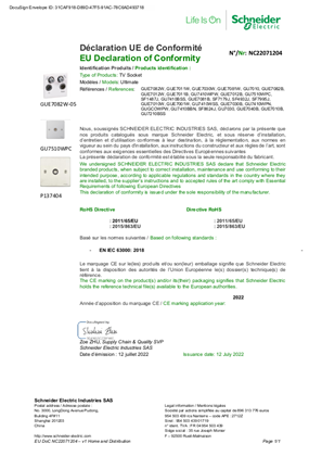 EU Declaration of Conformity Conformiteitsverklaring | Schneider Electric