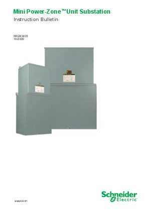 Mini Power-Zone™ Unit Substation Instructions | Schneider Electric