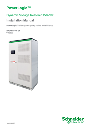 PowerLogic Dynamic Voltage Restorer 150–900 - Installation Manual ...