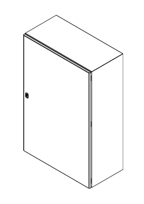 Spacial S3D H1200xW800xD400 one plain do - 3D CAD | Schneider Electric