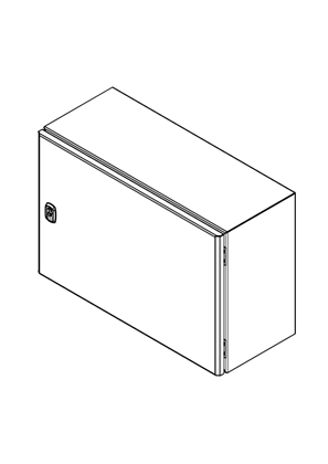 Spacial S3D H400xW600xD250 one plain door -3D CAD | Schneider Electric USA