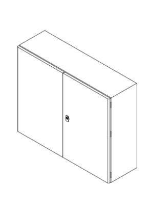 Spacial S3D 2D H800xW1000xD300+chassis - 3D CAD | Schneider Electric