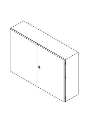 Spacial S3D 2D H800xW1200xD300+chassis - 3D CAD | Schneider Electric USA