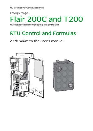 Flair 200C & T200 - RTU Control & Formulas User guide | Schneider Electric