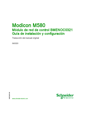 Modicon M580 - BMENOC0321 Módulo de red de control, Guía de instalación ...