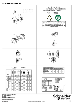 EasyPact LC1E25 instruction sheet | Schneider Electric